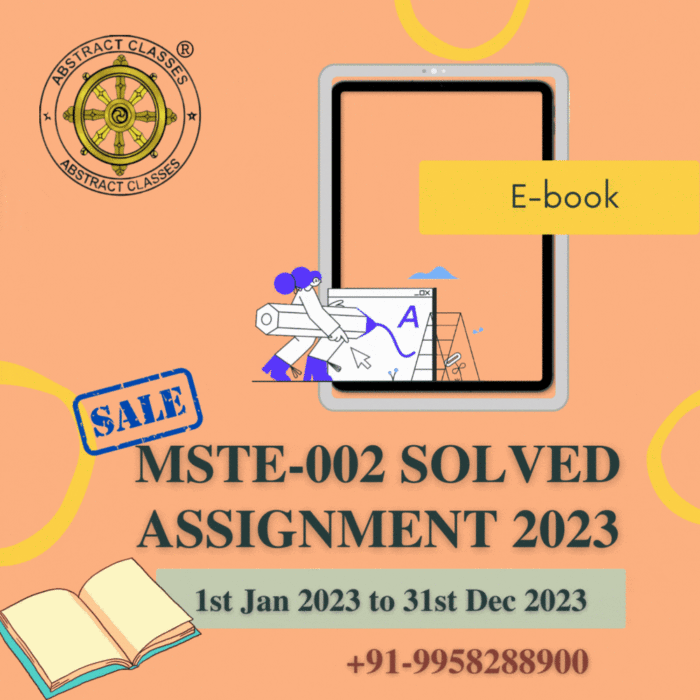 IGNOU MST-005 Previous Year Paper Solution | PGDAST Abstract Classes