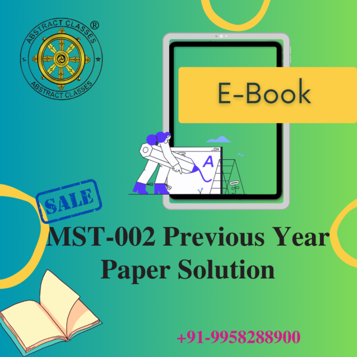 Ignou Mst 002 Previous Year Paper Solution Pgdast Abstract Classes
